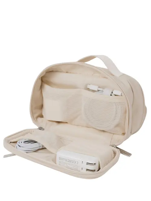 AUGUSTNOA Tech Organizer - Cream