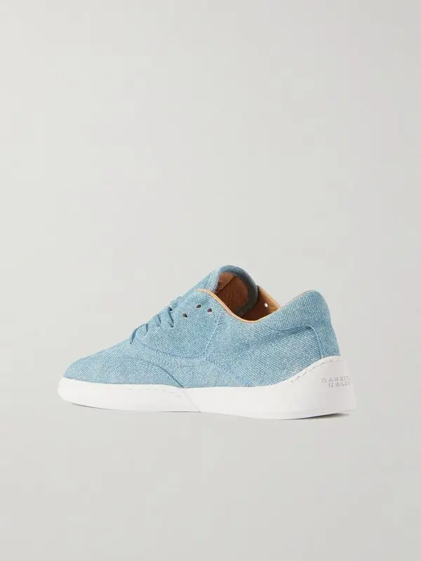 Gabriela Hearst Ohio Printed Suede Sneakers - Blue
