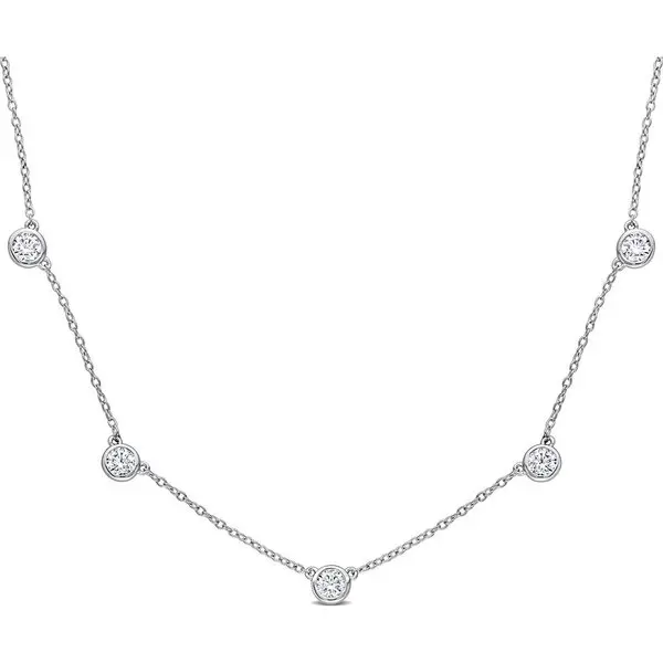 JULIANNA B. Created Moissanite Necklace - Sterling Silver