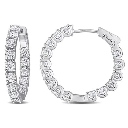 JULIANNA B. Moissanite Hoop Earrings - Sterling Silver
