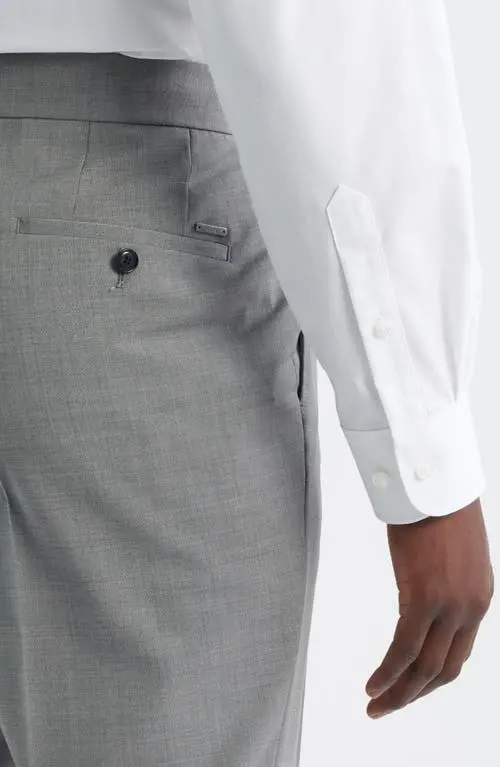 BOSS Flat Front Wool Suit Pants