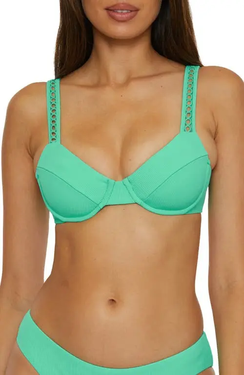 BECCA® By Rebecca Virtue Modern Edge Underwire Bikini Top - Aqua Sea