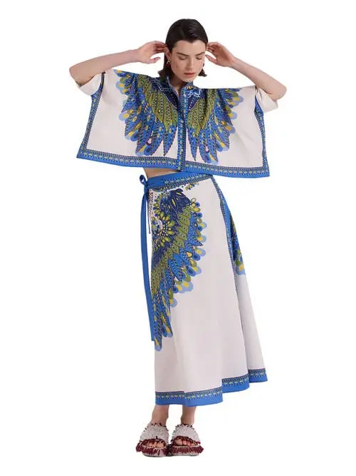 La DoubleJ Sarong Wrap Skirt - Chakra Placée Multicolor
