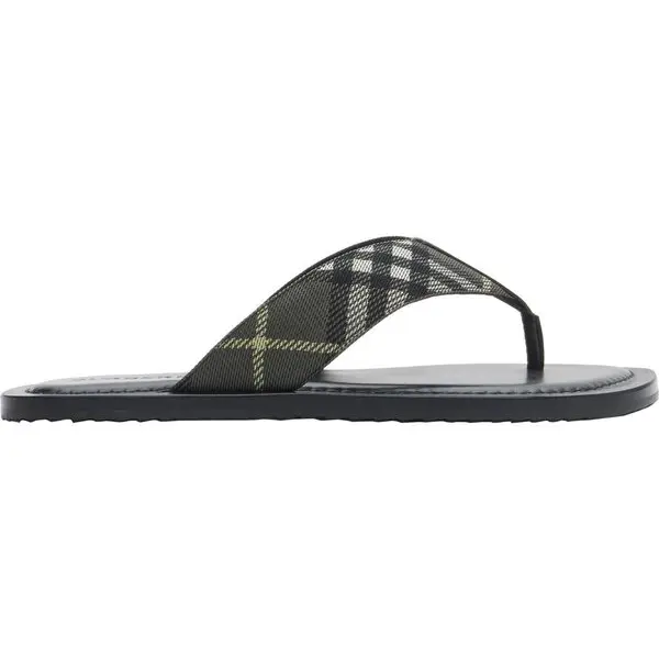 Burberry Check Pavilion Sandals - Thicket Green