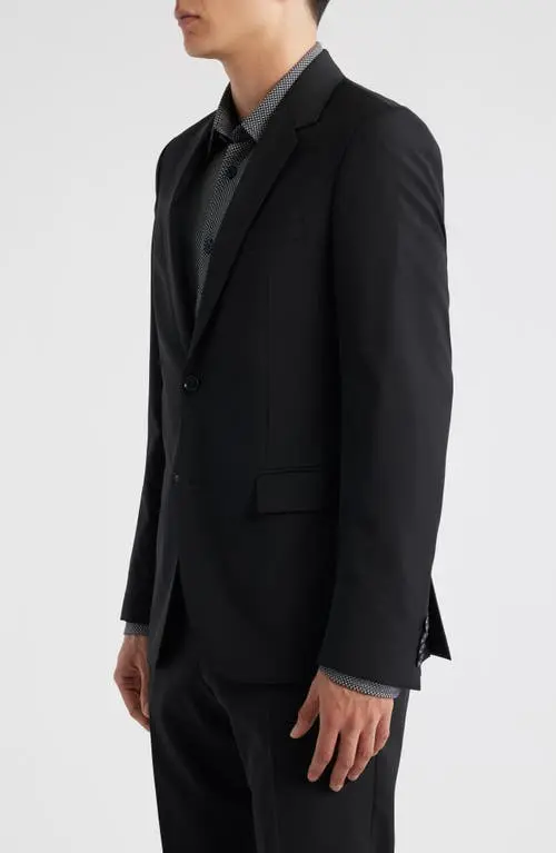BOSS Houston Solid Wool Suit Jacket - Black