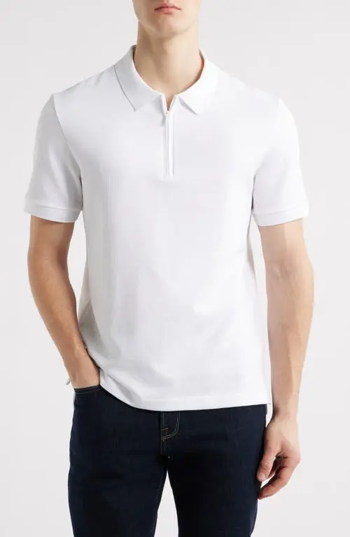 BOSS Paras Quarter Zip Cotton Polo
