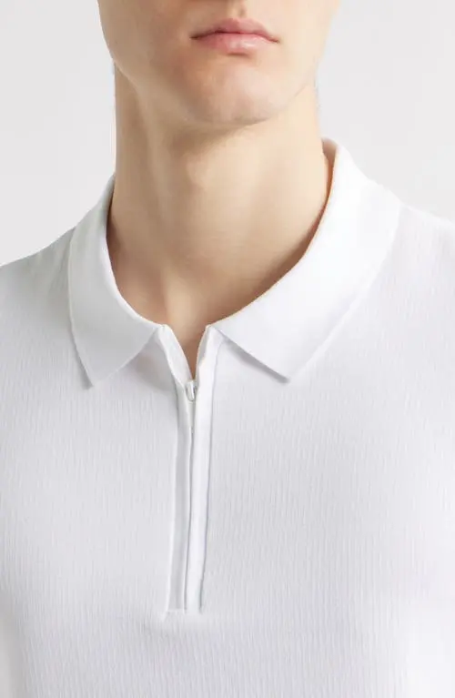 BOSS Paras Quarter Zip Cotton Polo