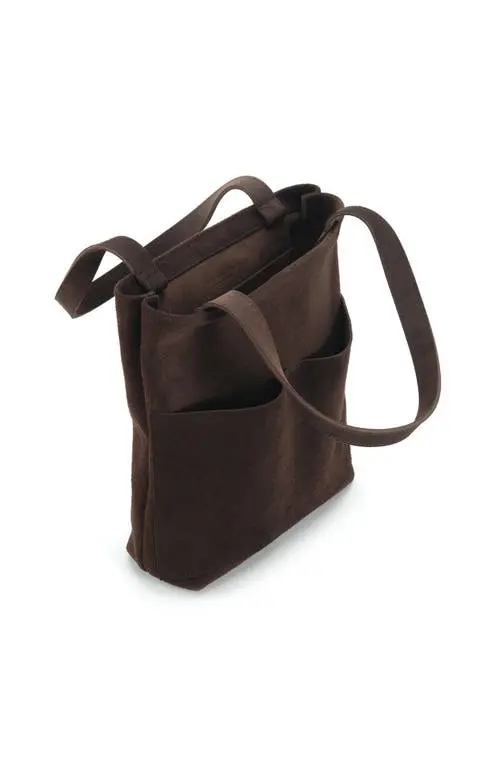 EZRA ARTHUR Brooklyn Nubuck Suede Leather Tote Bag
