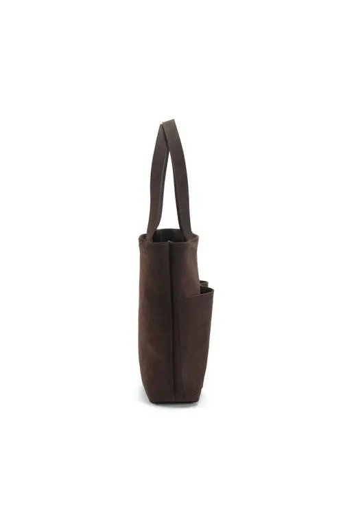 EZRA ARTHUR Brooklyn Nubuck Suede Leather Tote Bag