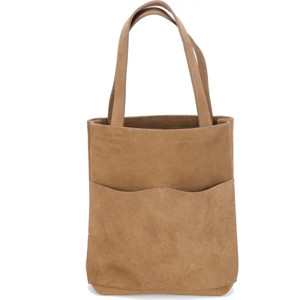 EZRA ARTHUR Brooklyn Nubuck Suede Leather Tote Bag