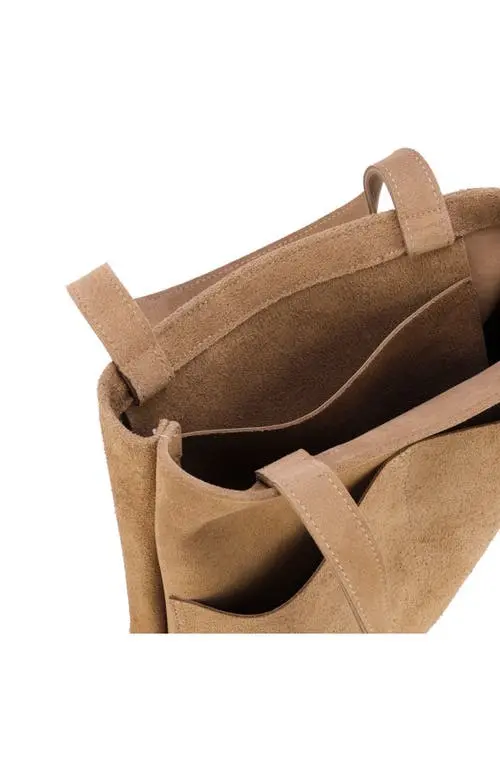 EZRA ARTHUR Brooklyn Nubuck Suede Leather Tote Bag