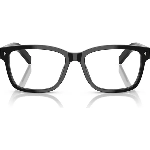 Prada 56mm Rectangular Optical Glasses - Black /demo Lens
