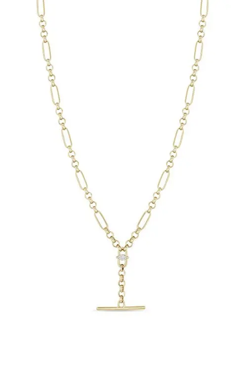 Zoe Chicco 14k Gold Diamond Y-necklace - 14k Yellow Gold
