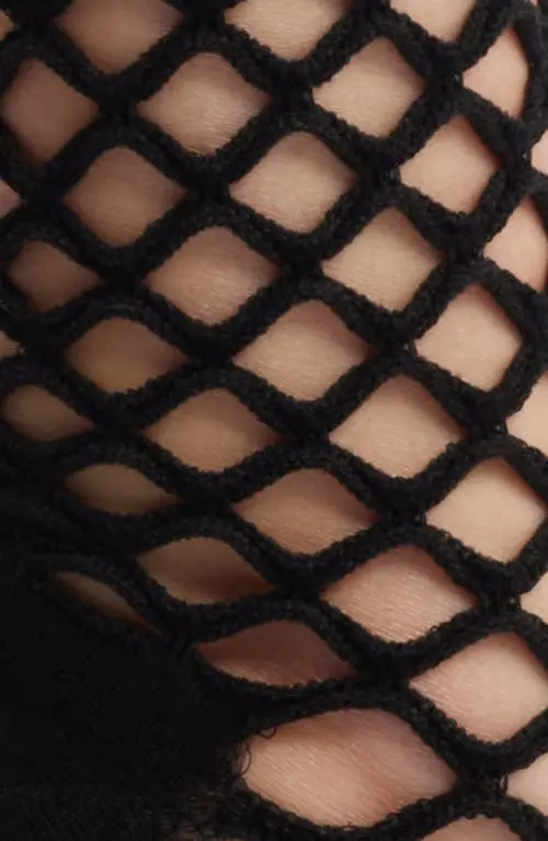 STEMS Netted Crew Socks - Black