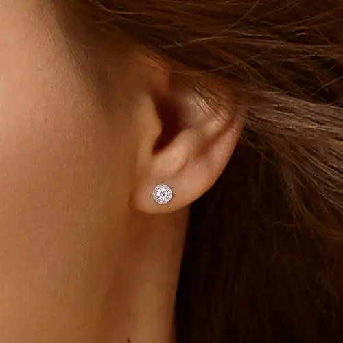 JULIANNA B. Moissanite Halo Earrings
