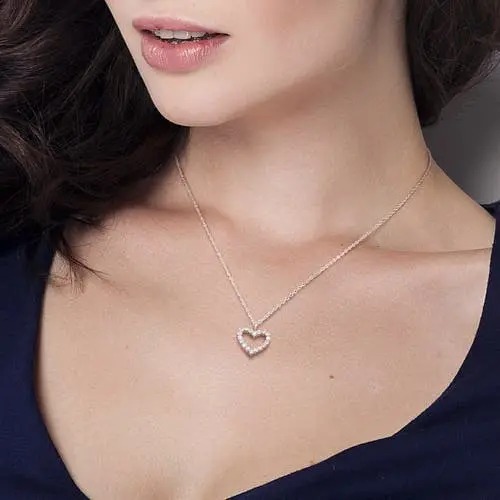 JULIANNA B. Moissanite Open Heart Pendant