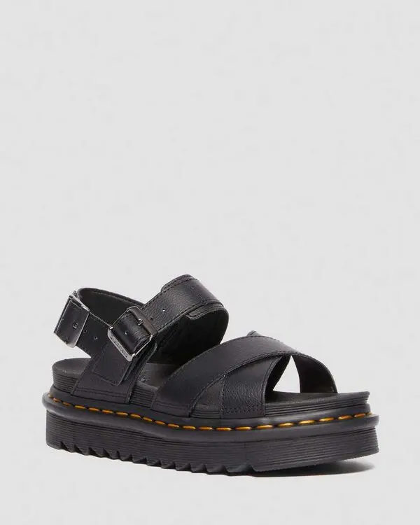 Dr. Martens Voss Ii Athena Leather Strap Sandals - Black