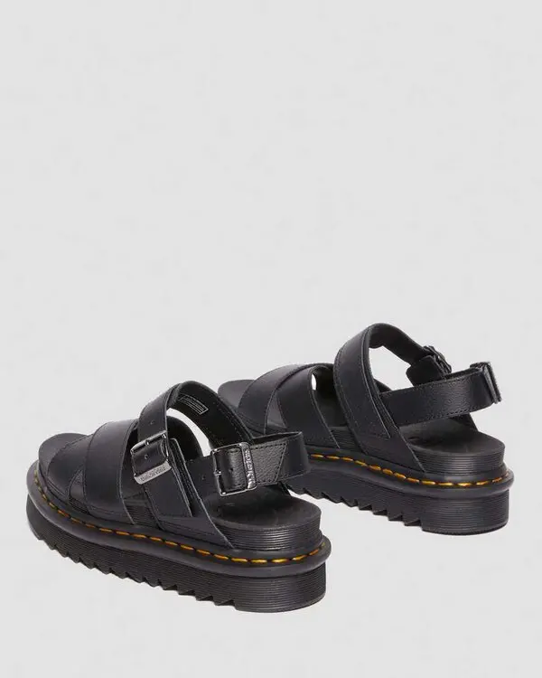 Dr. Martens Voss Ii Athena Leather Strap Sandals - Black