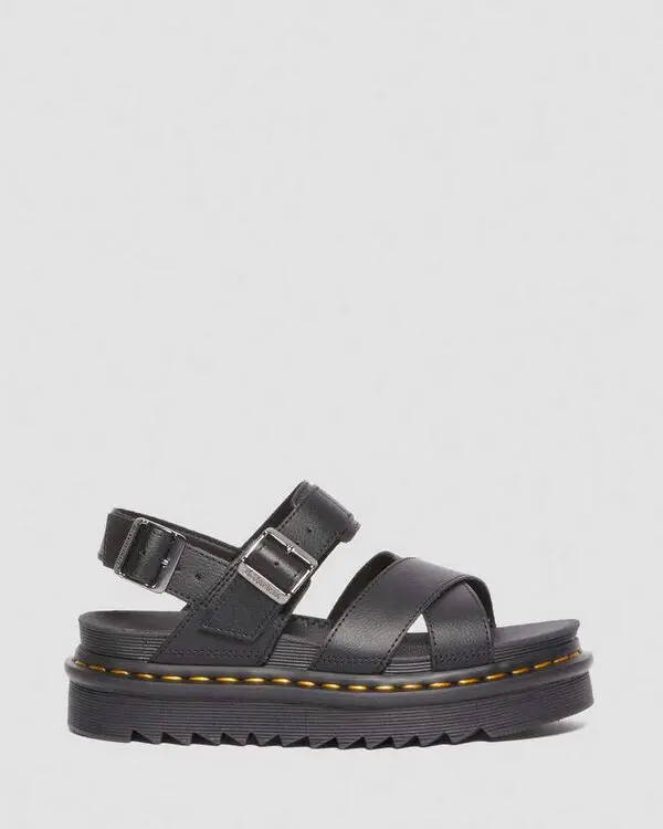 Dr. Martens Voss Ii Athena Leather Strap Sandals - Black