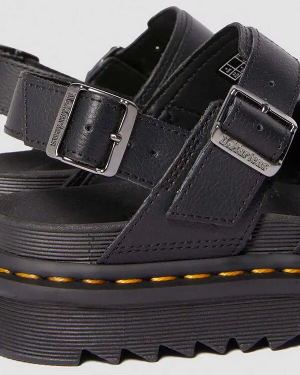 Dr. Martens Voss Ii Athena Leather Strap Sandals - Black