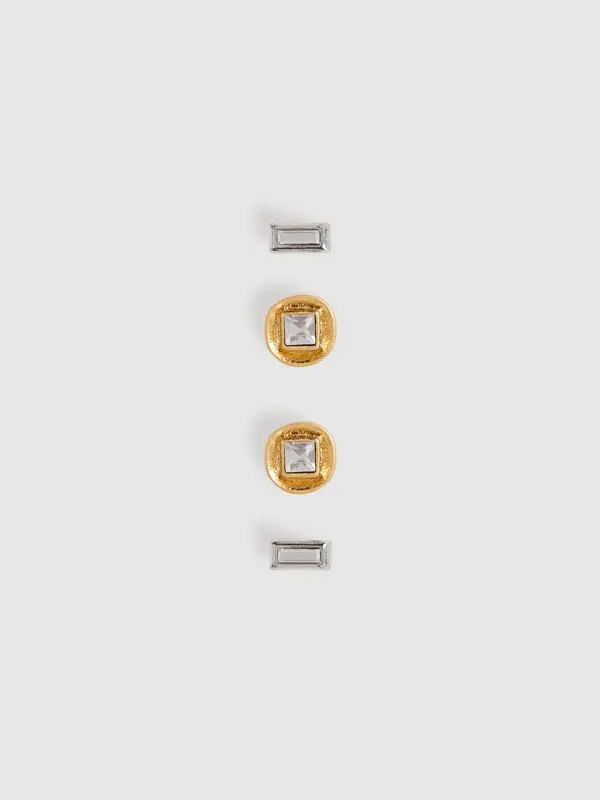 REISS Mimi Micro Curve Stud Earrings 2 Pack