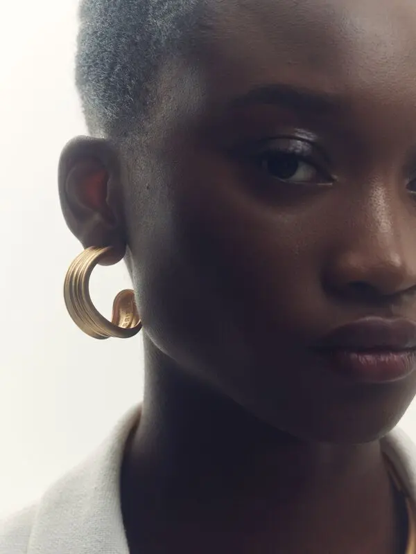 REISS Flavia Fluid Hoop Earrings