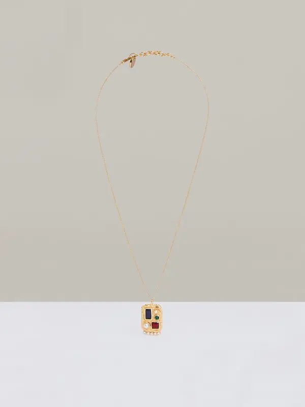 REISS Skylar Crystal Pendant Necklace
