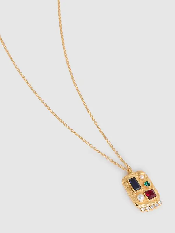 REISS Skylar Crystal Pendant Necklace