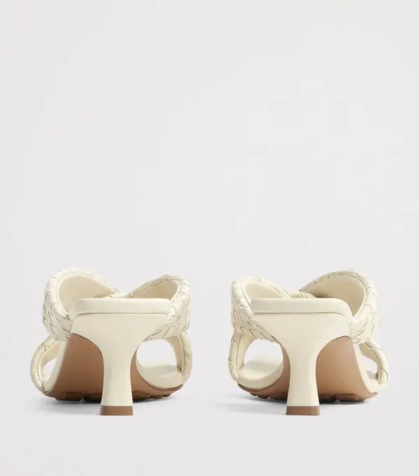 Bottega Veneta Leather Riva Mules - Red