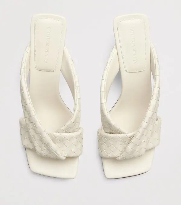Bottega Veneta Leather Riva Mules - Red
