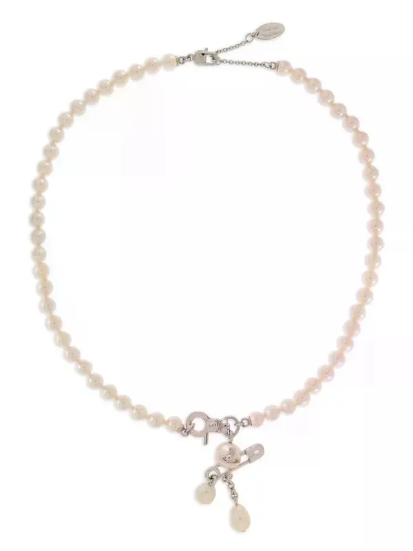 VIVIENNE WESTWOOD Faux-pearl Necklace - Silver