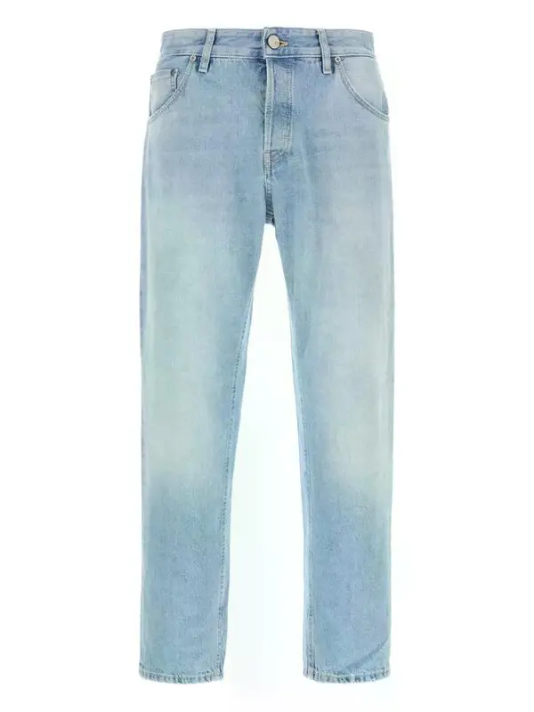 PT TORINO Stonewashed Straight Leg Jeans - Blue