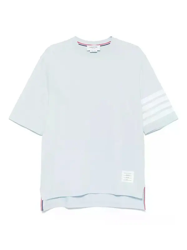 Thom Browne Jersey 4-bar Short Sleeve Tee - Blue