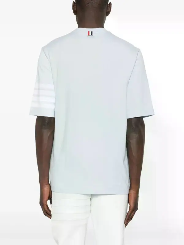Thom Browne Jersey 4-bar Short Sleeve Tee - Blue