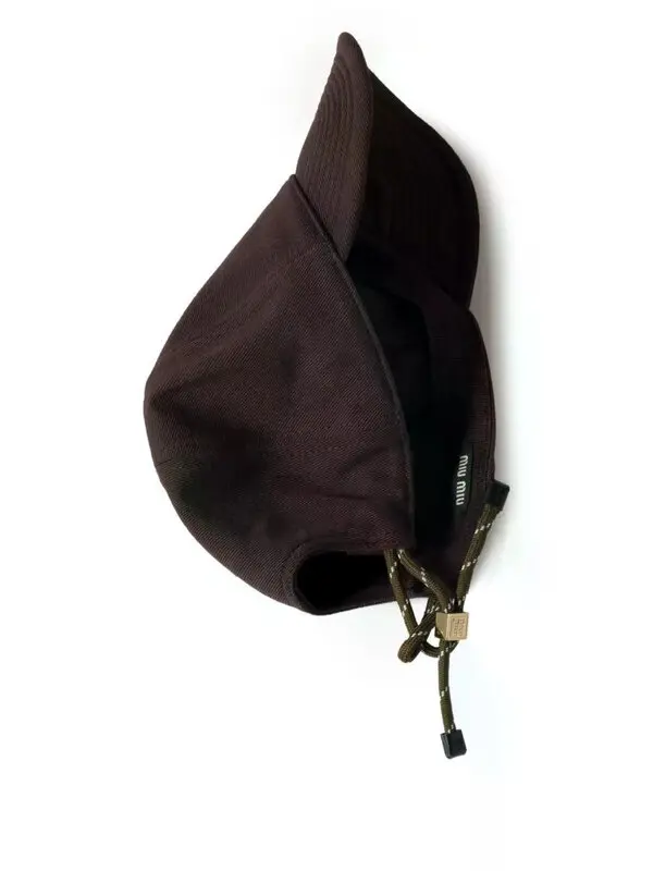Miu Miu Logo-embroidered Cap - Brown