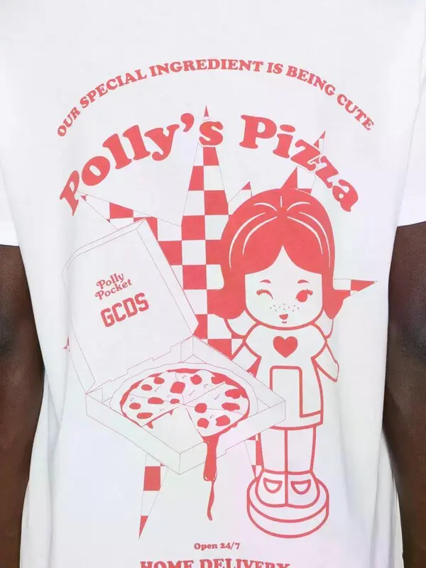 Gcds X Polly Pocket Pizza T-shirt - White
