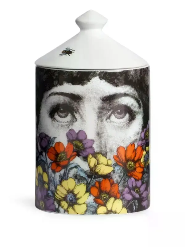 FORNASETTI Se Poi Tra I Fiori Decor Giardino Segreto Candle - White