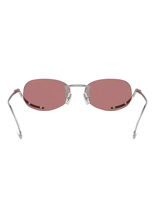 DIESEL® Oval Rimless Sunglasses - Silver