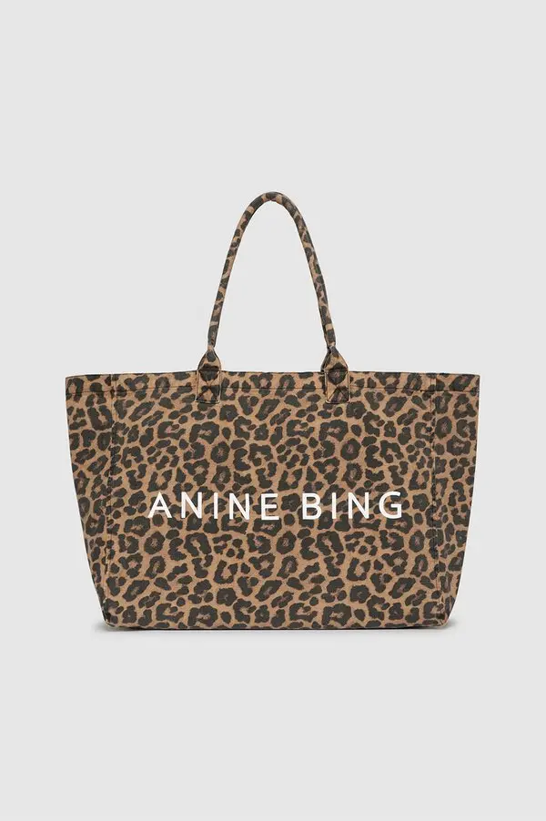 ANINE BING Leo Canvas Tote - Black