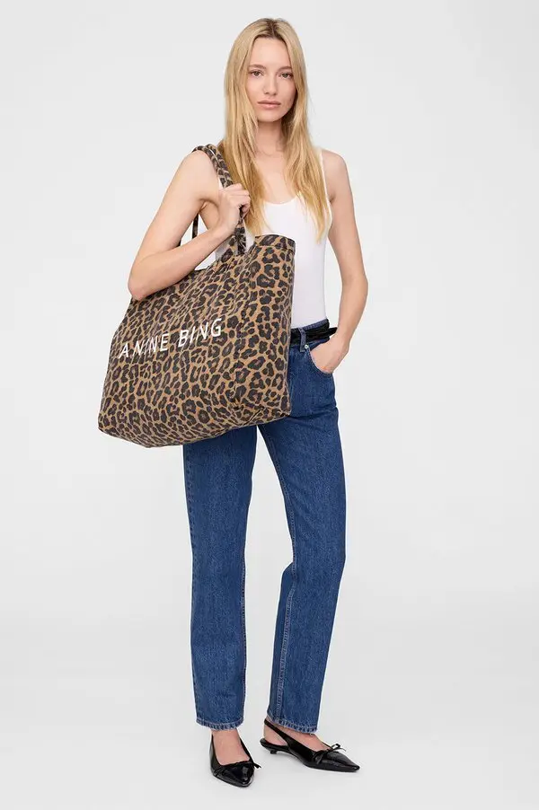 ANINE BING Leo Canvas Tote - Black
