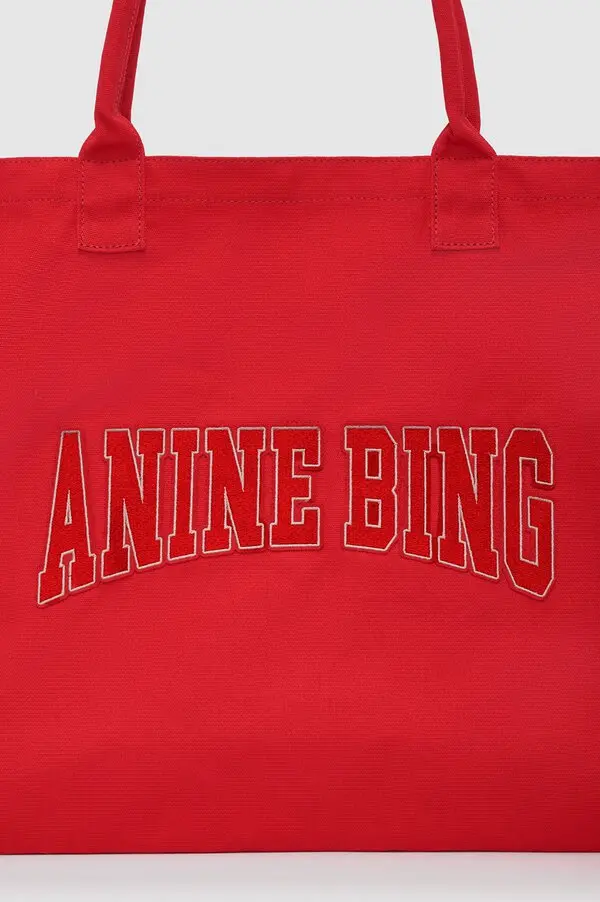 ANINE BING Leo Canvas Tote - Tango Red
