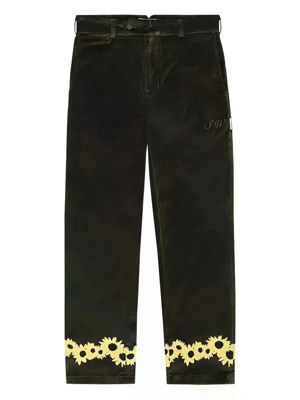 SAINTWOODS Flower-trim Trousers