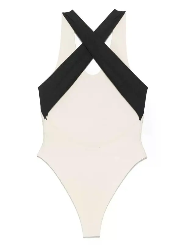 FORTE_FORTE Crossover-strap Bodysuit