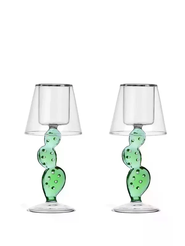 ICHENDORF MILANO Desert Plants Candle Holder - Green
