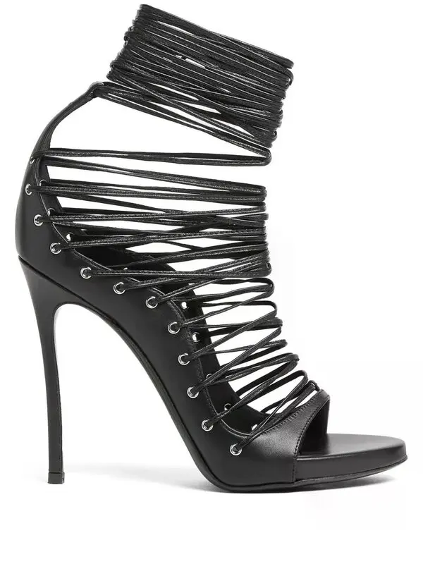 Dsquared2 Leather Stiletto Sandals