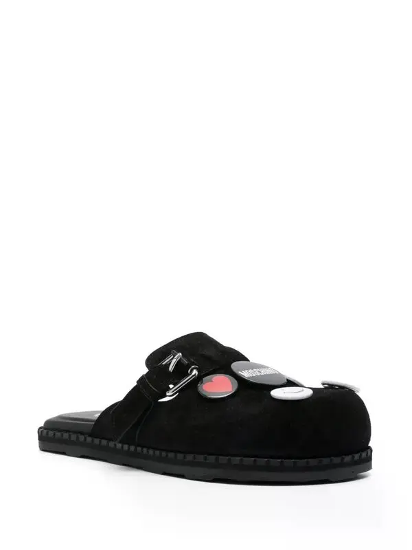 Moschino Brooch-embellished Slippers