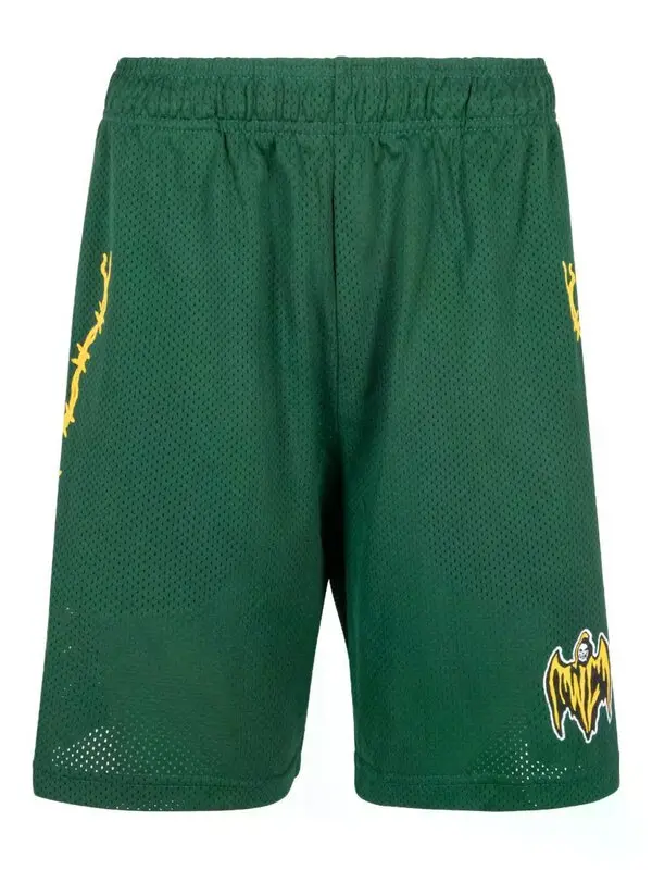 WARREN LOTAS Bat Reaper Mesh Shorts - Green