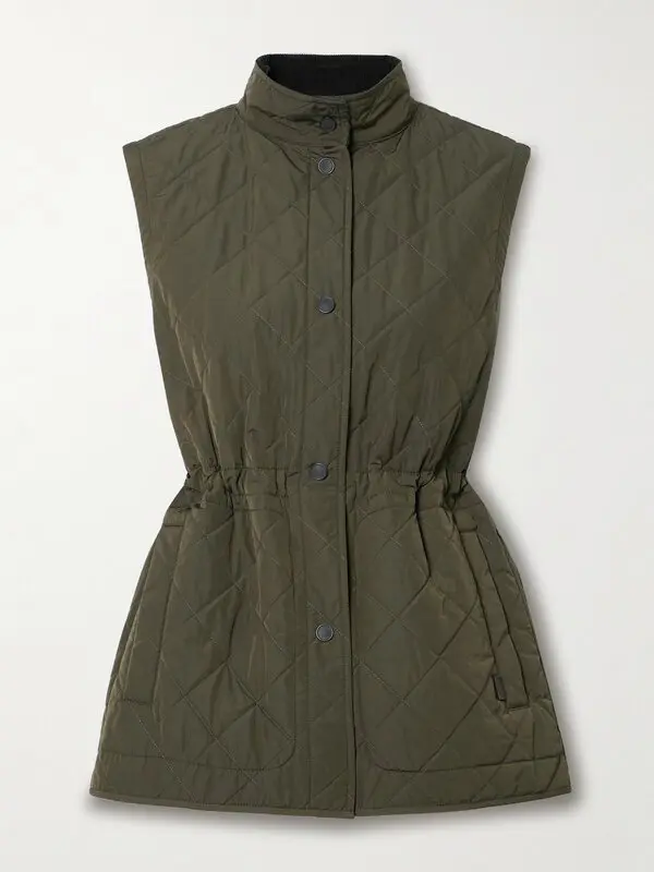 Purdey Quilted Shell Vest - Green