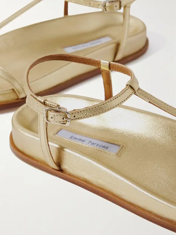 EMME PARSONS Aya Metallic Leather Sandals