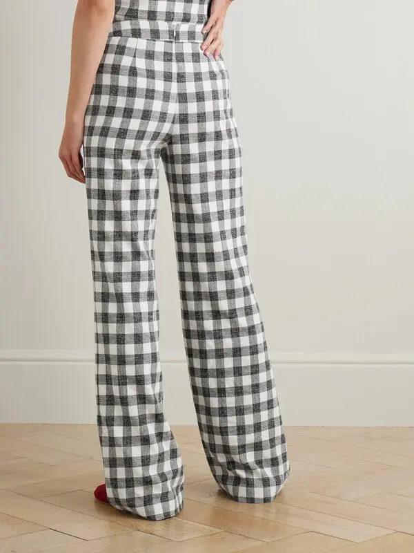 Cara Cara Mayflower Gingham Cotton-blend Pants